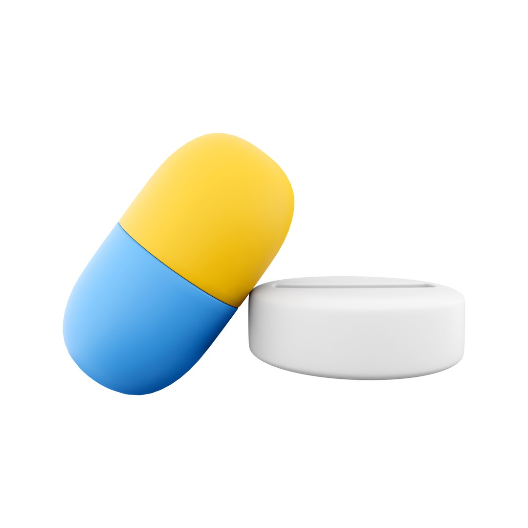 3D Capsule Pill Icon Model - TurboSquid 2065965