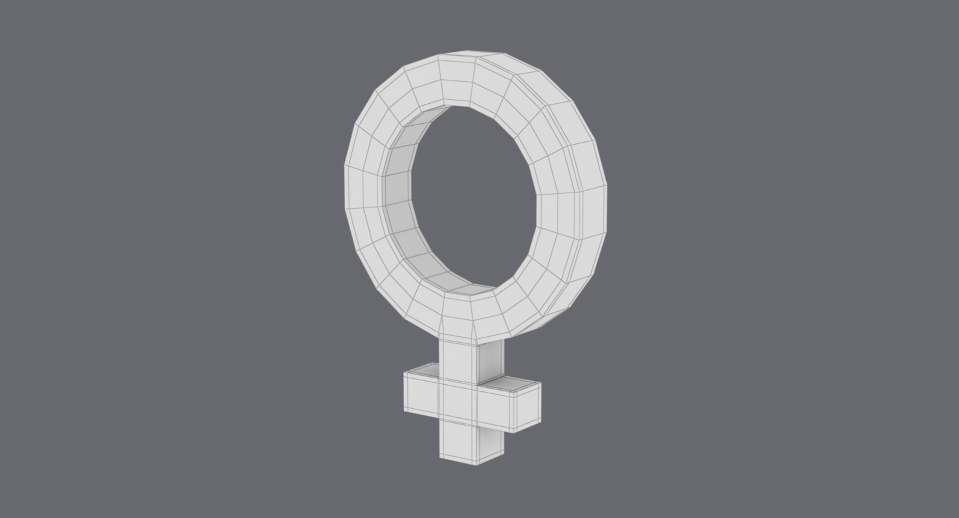 3d Model Female Gender Symbol