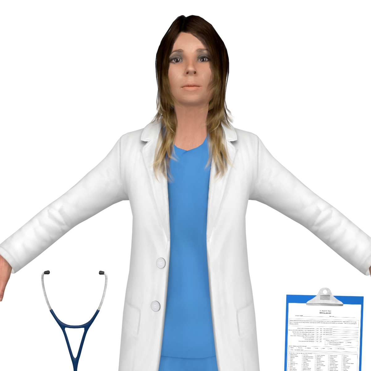 Female doctor model - TurboSquid 1265162