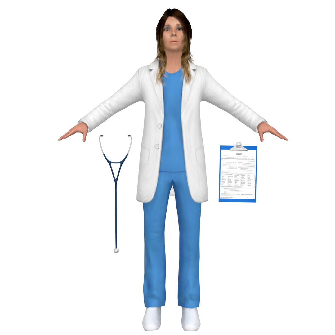 Female doctor model - TurboSquid 1265162