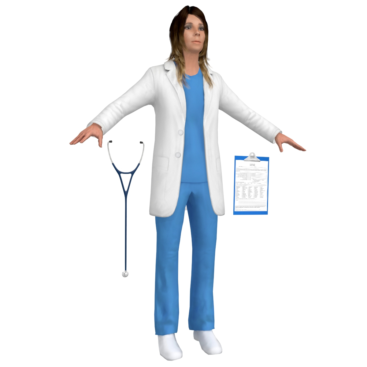 Female doctor model - TurboSquid 1265162
