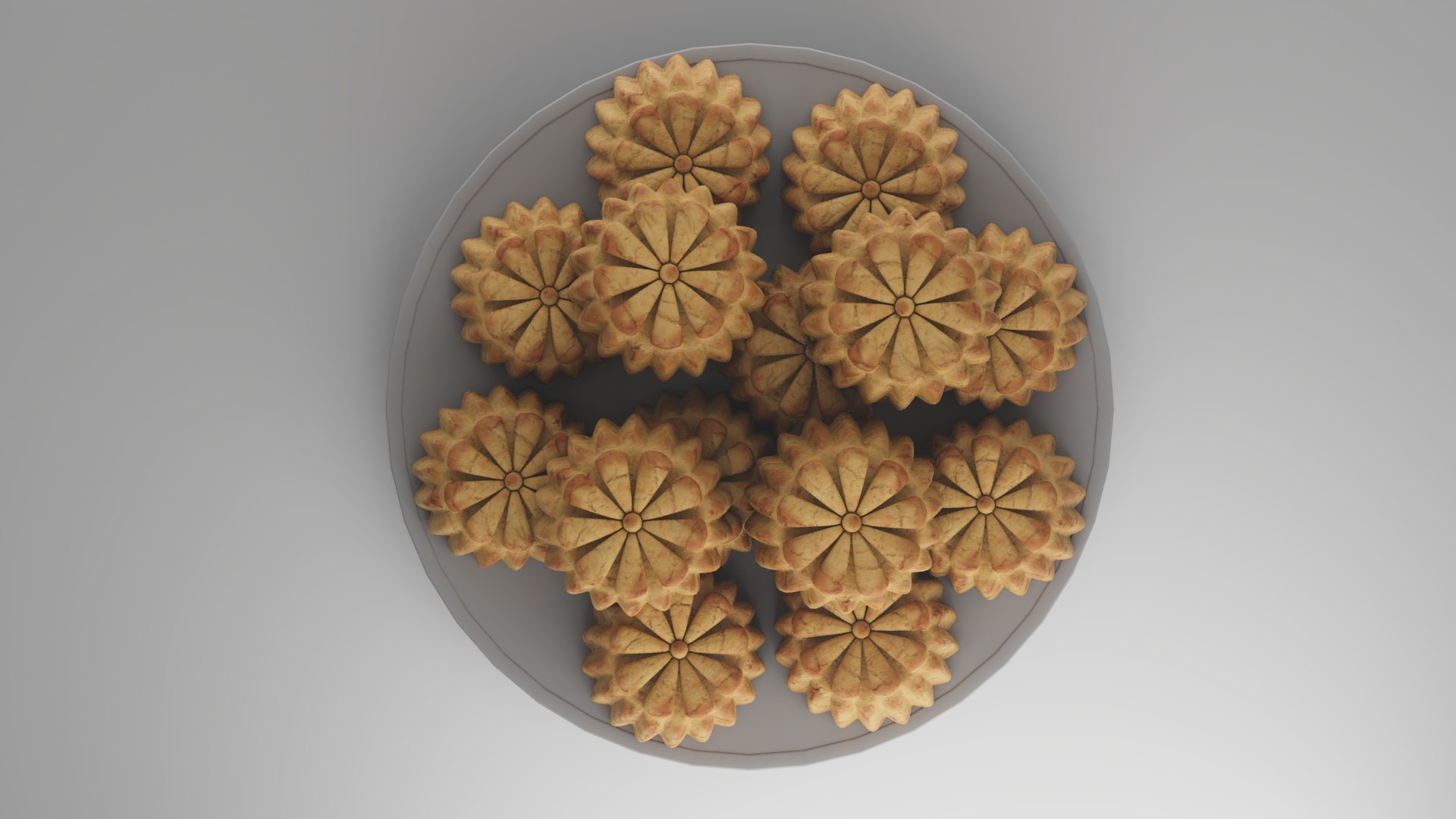 Mamool Semolina Shortbread Cookie 3D Model - TurboSquid 2368672