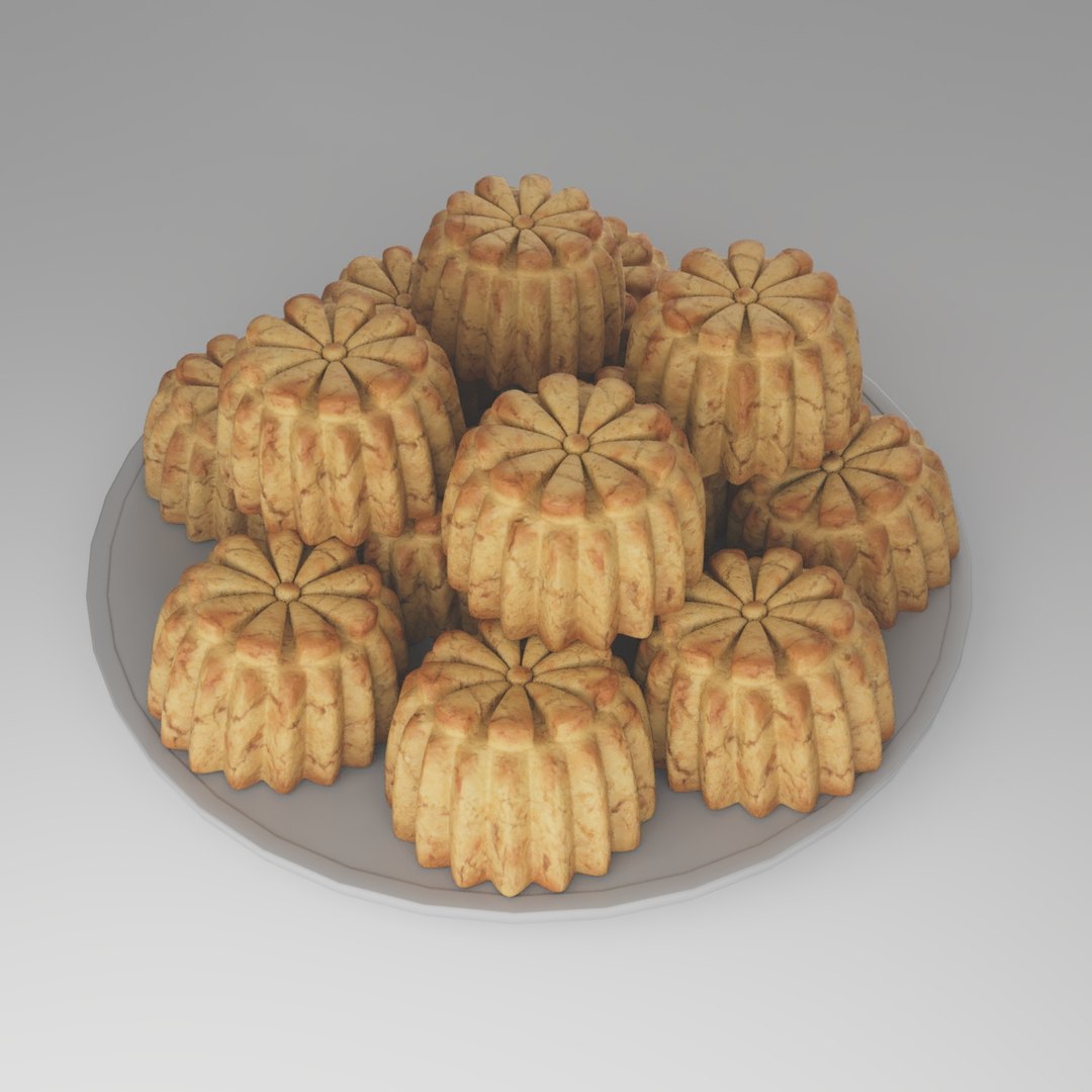 Mamool Semolina Shortbread Cookie 3D Model - TurboSquid 2368672
