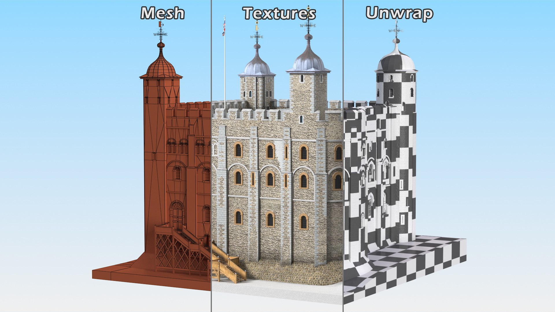 White Tower of London 3D model - TurboSquid 1817804