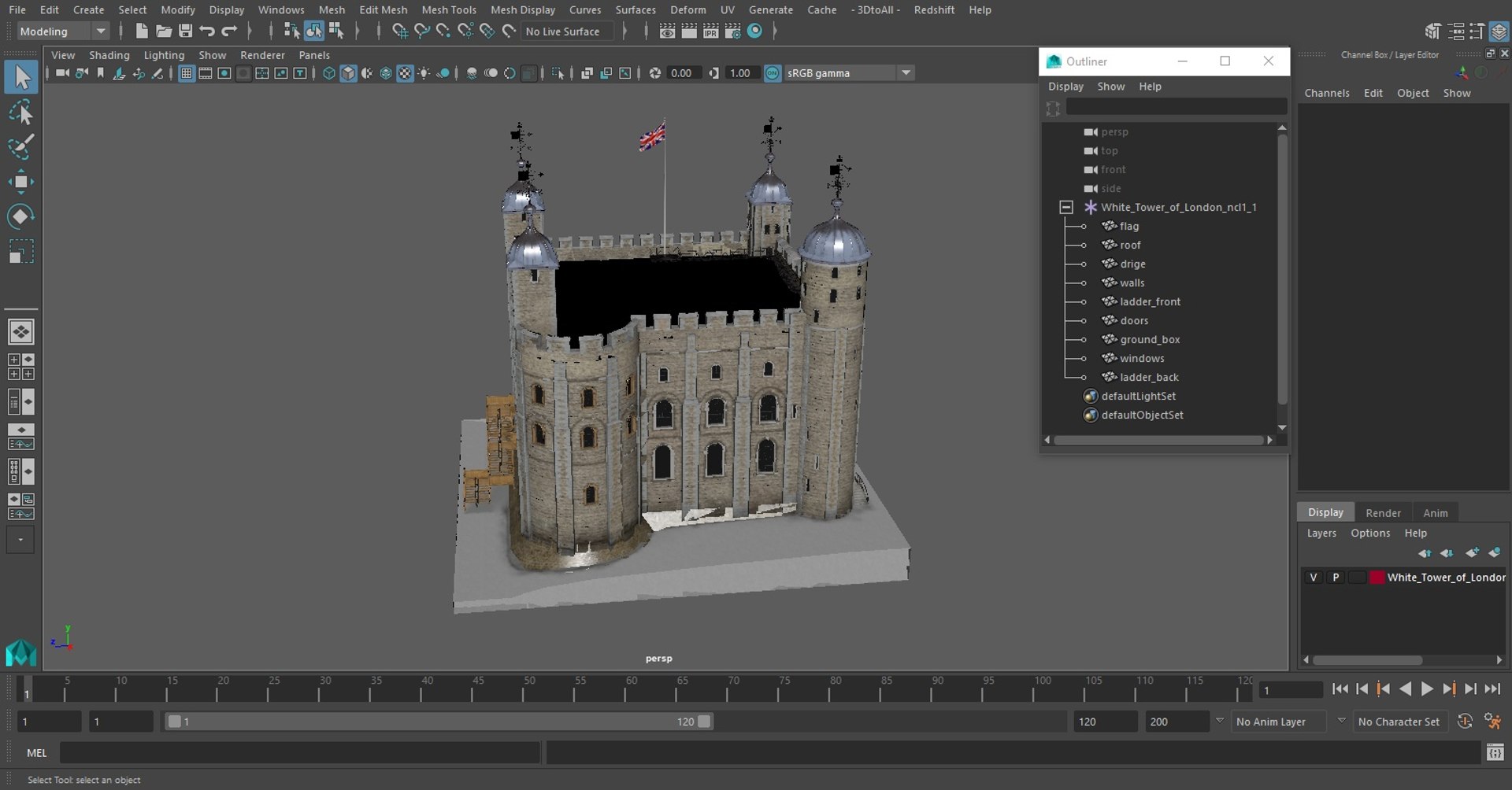 White Tower of London 3D model - TurboSquid 1817804