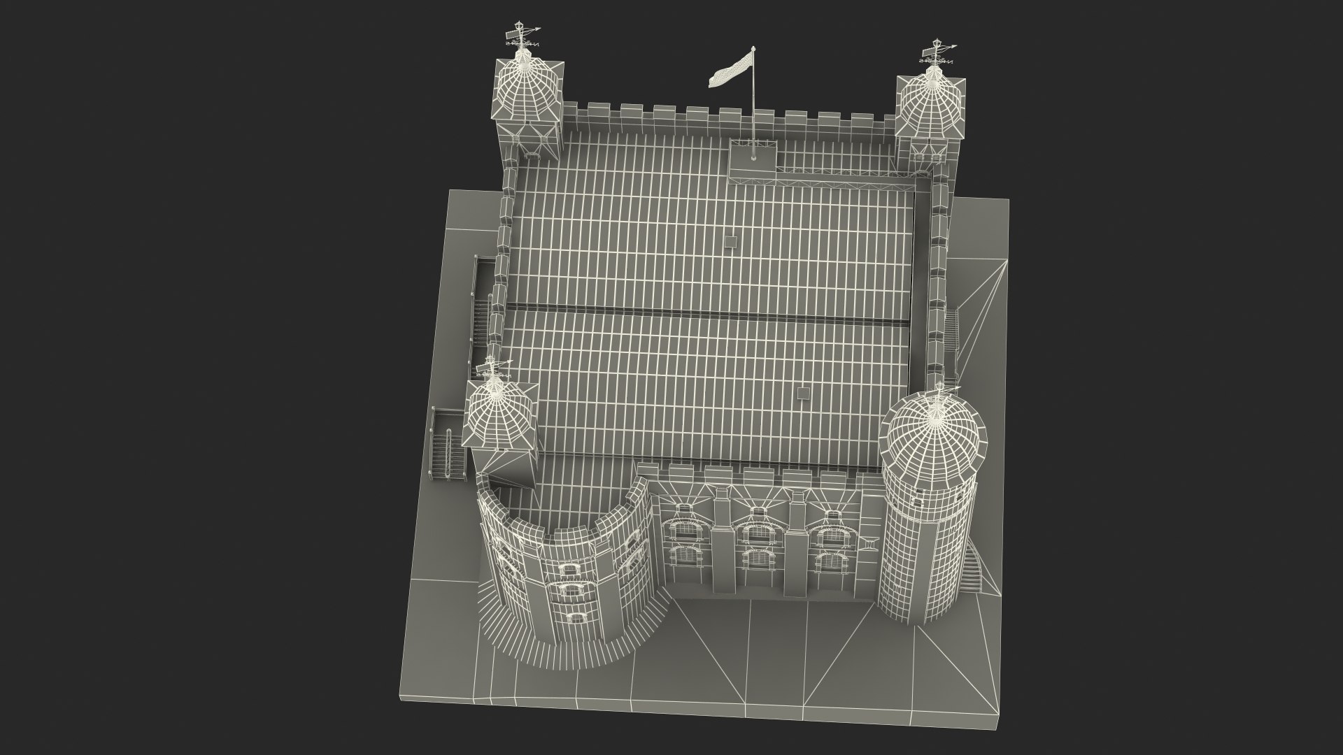 White Tower of London 3D model - TurboSquid 1817804