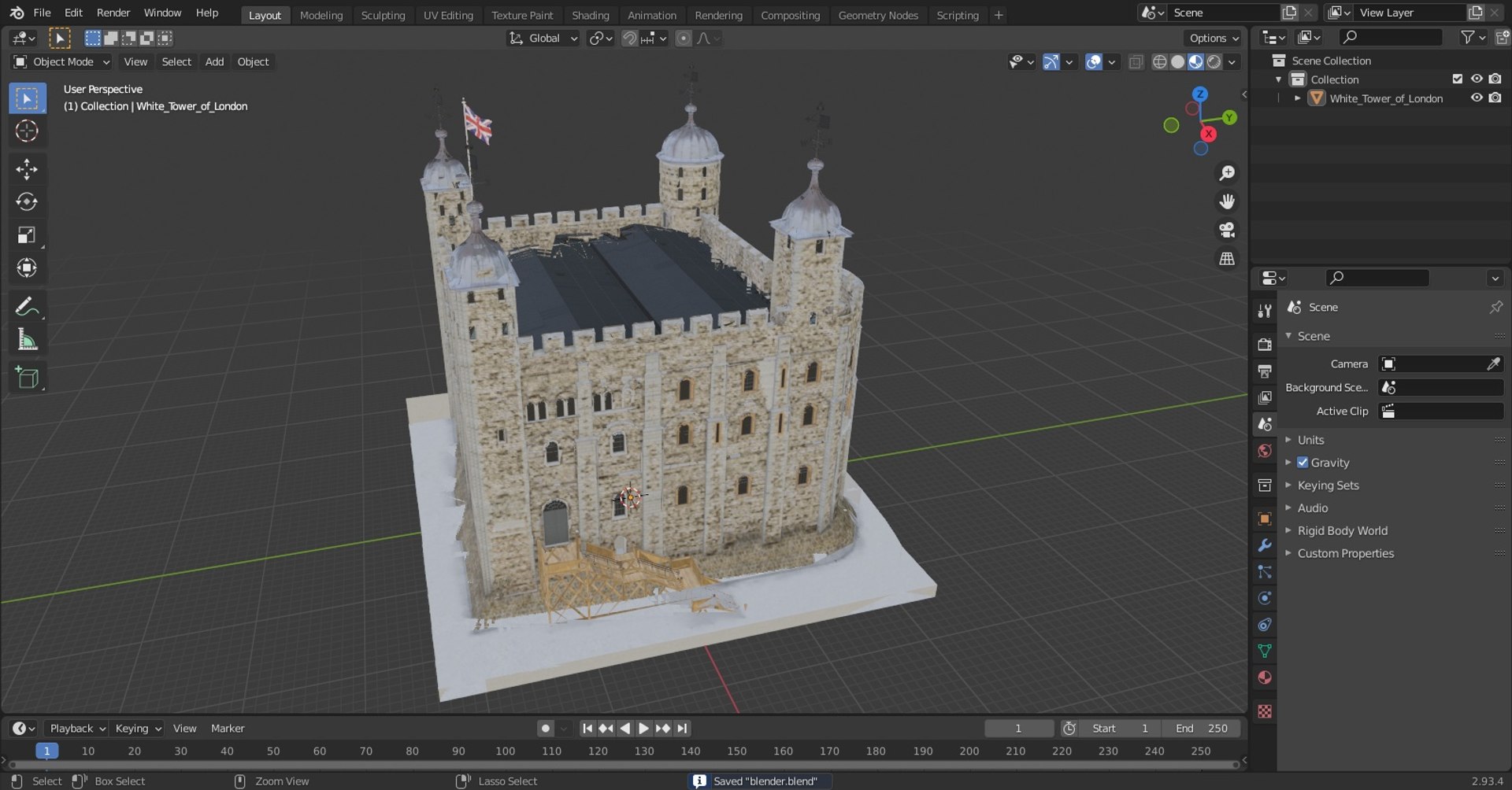 White Tower of London 3D model - TurboSquid 1817804