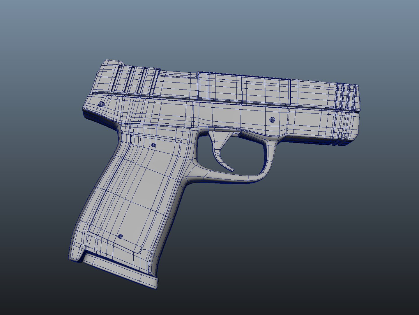 Hand Gun 3d Model