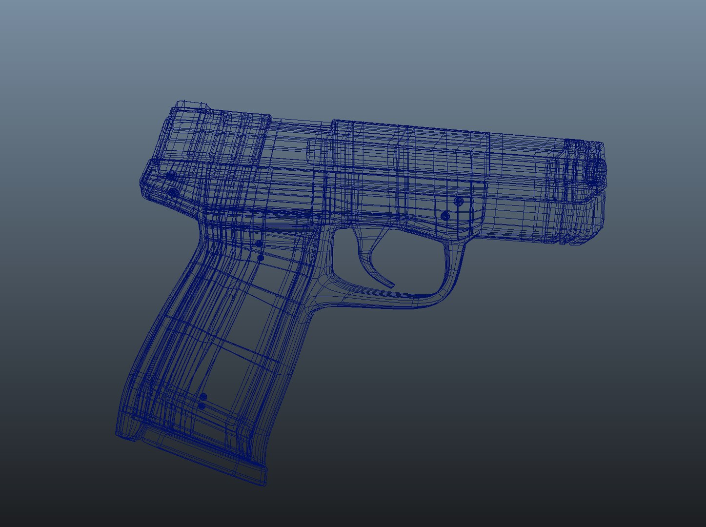Hand Gun 3d Model
