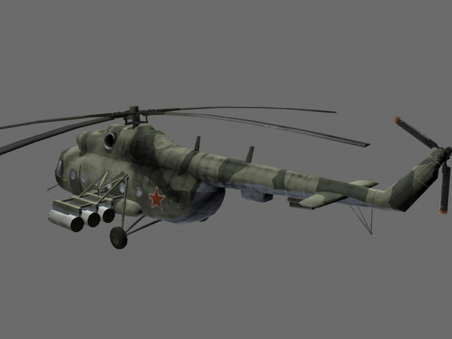 Mi-17 Mil Helicopter 3d Model