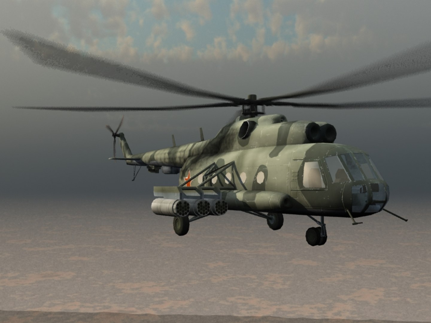 Mi-17 Mil Helicopter 3d Model