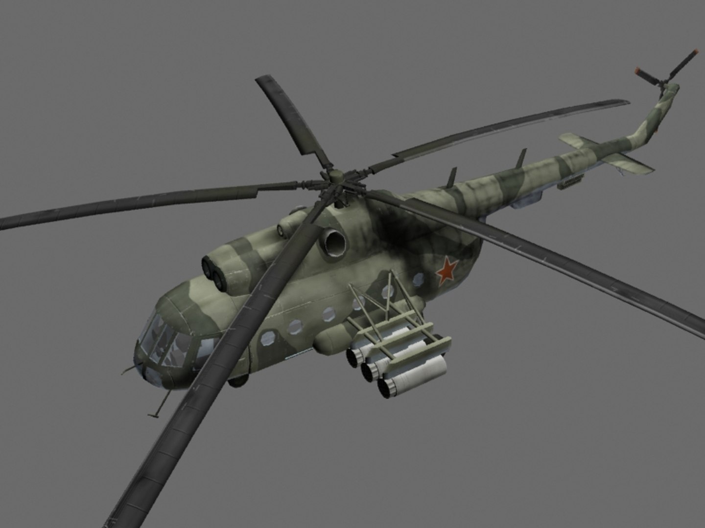 Mi-17 Mil Helicopter 3d Model