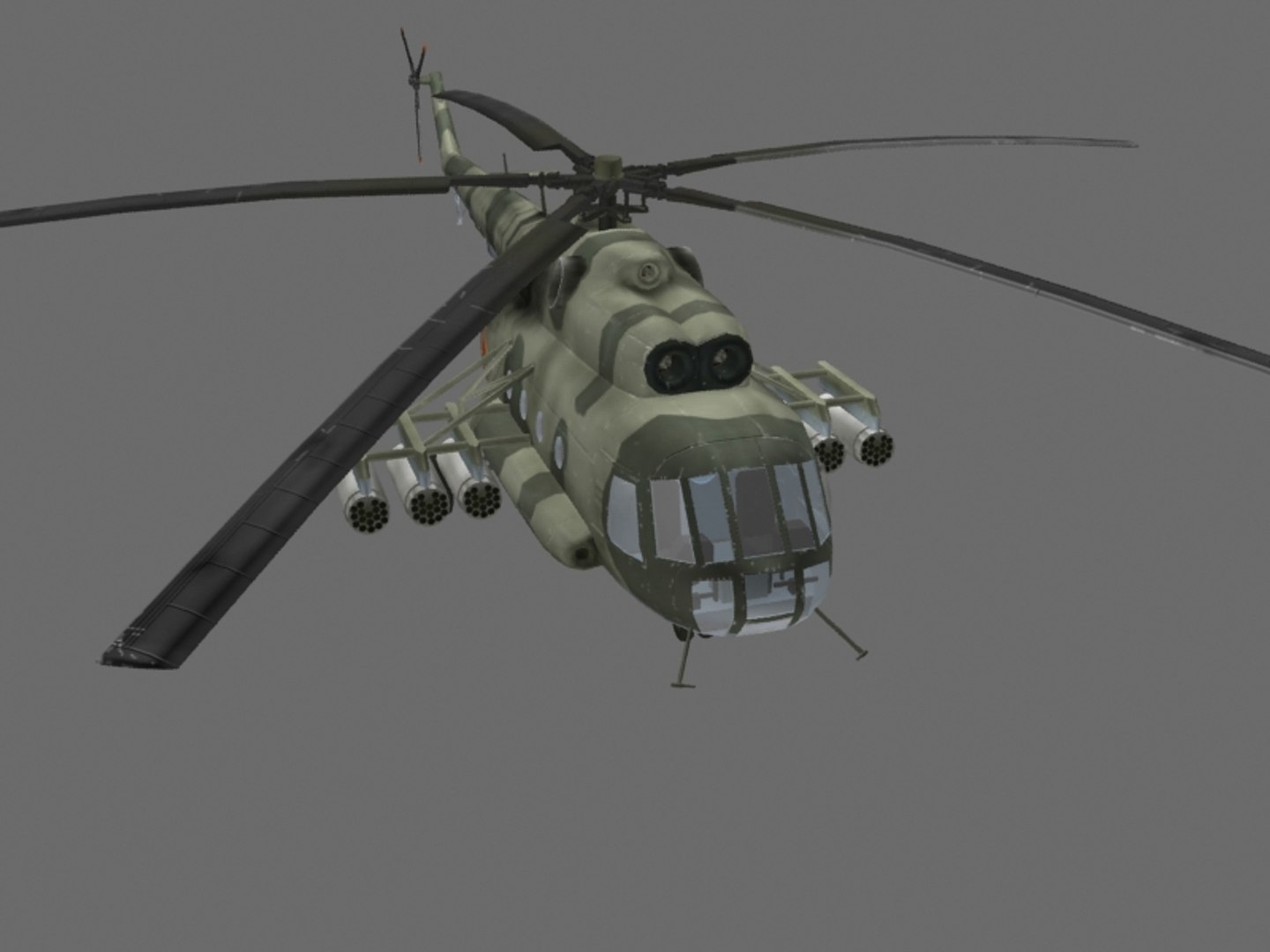 Mi-17 Mil Helicopter 3d Model