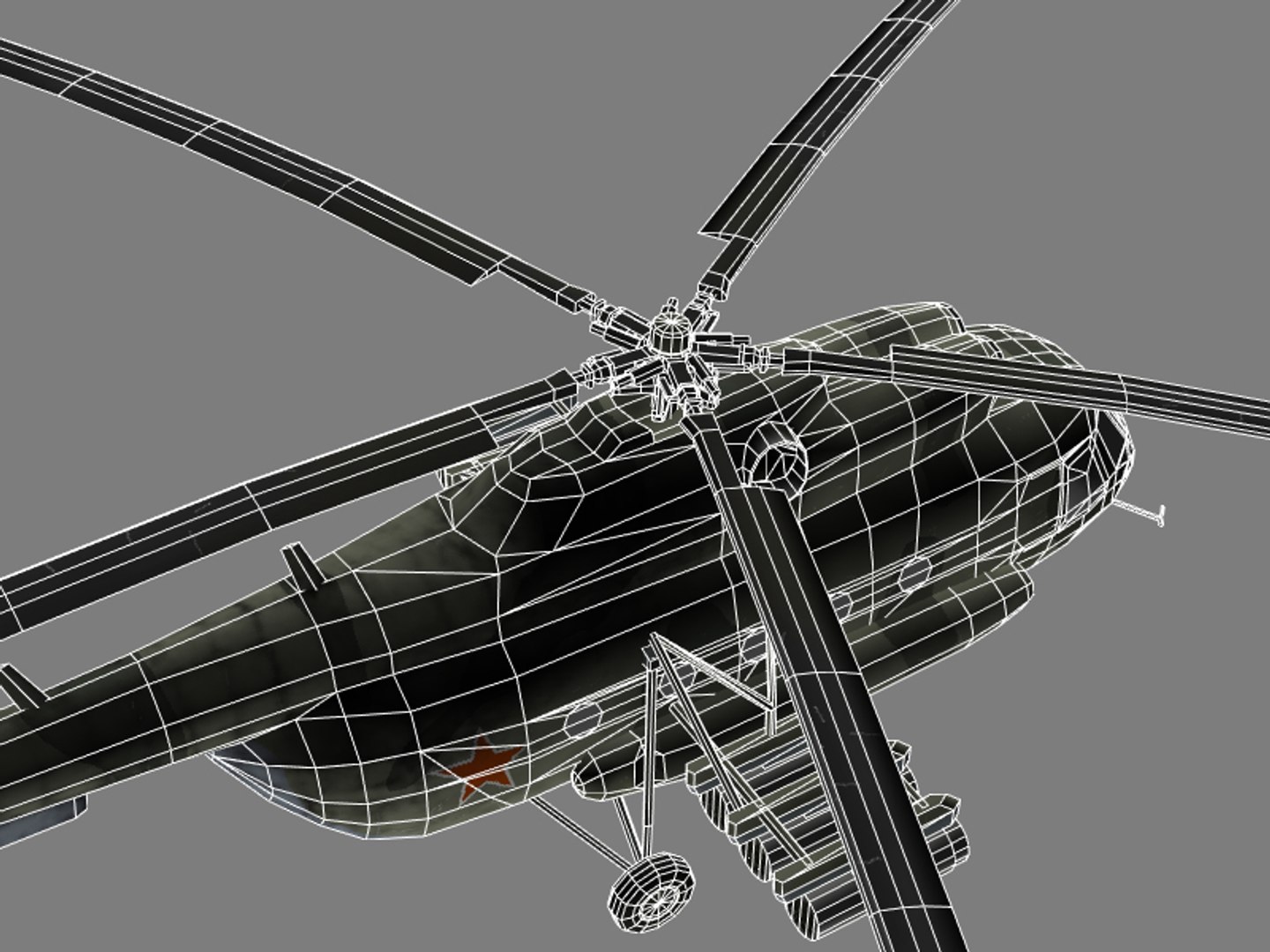 Mi-17 Mil Helicopter 3d Model