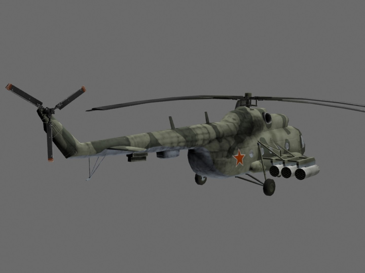 Mi-17 Mil Helicopter 3d Model