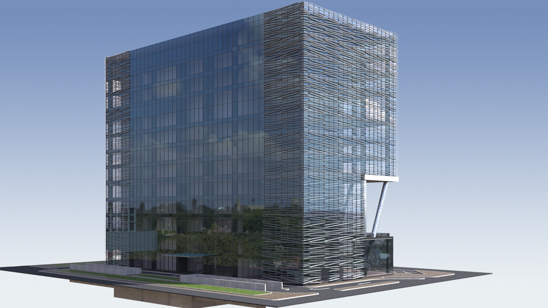 3D Office Building Model - TurboSquid 2194130