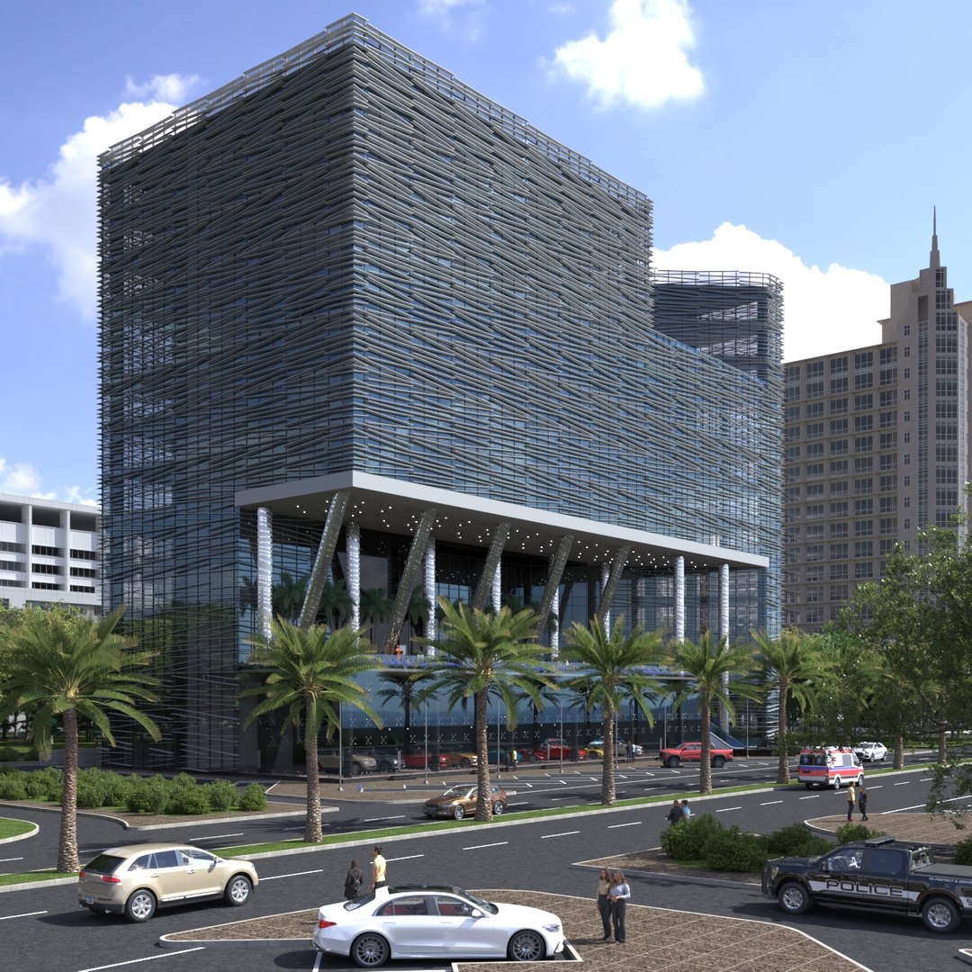 3D Office Building Model - TurboSquid 2194130