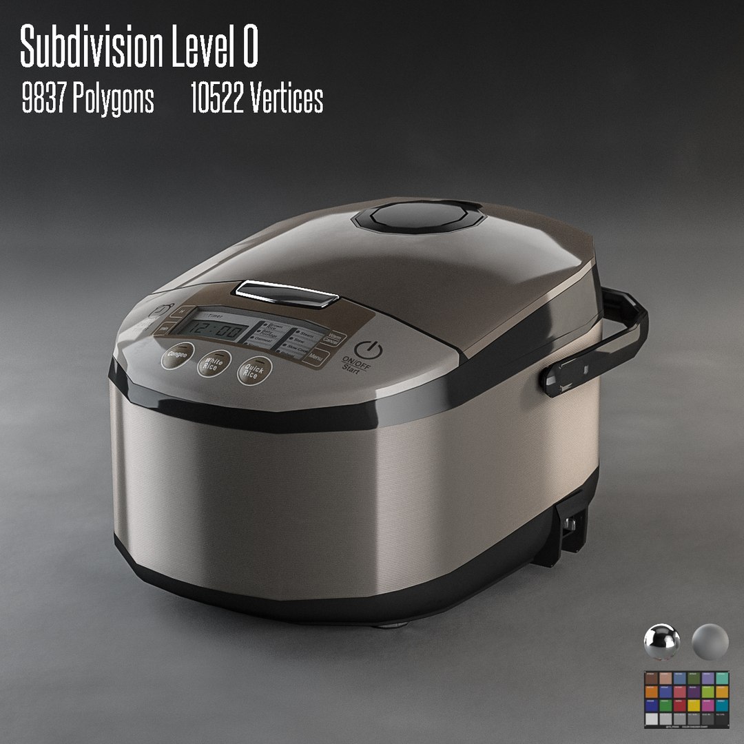 3D Modern Style Rice Cooker Model - TurboSquid 1299661