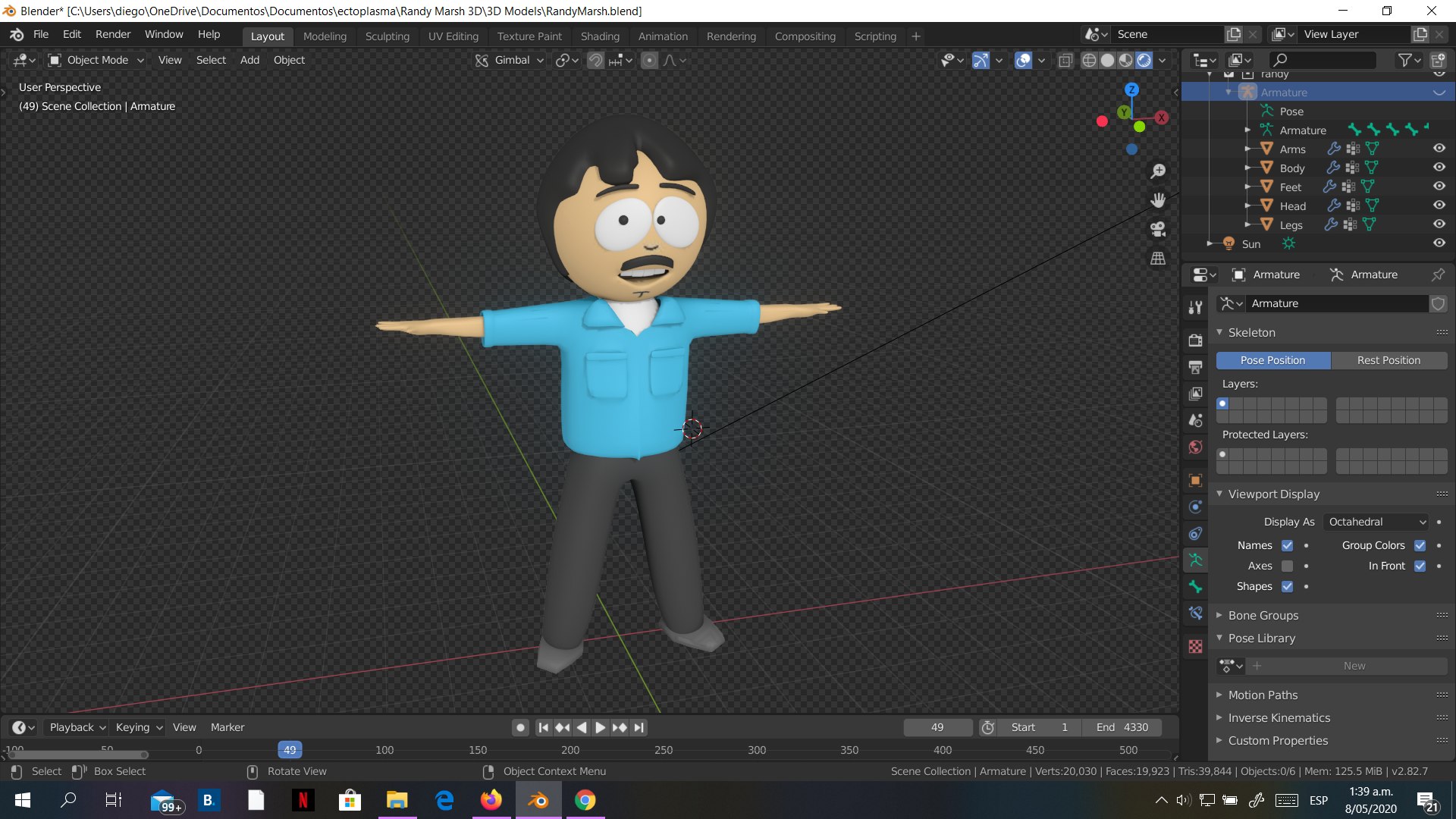 3D Randy Marsh South Park Model - TurboSquid 1557888