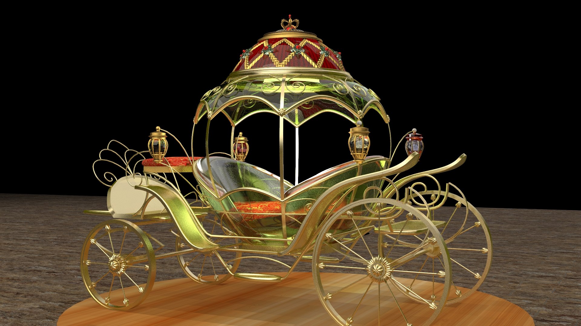 Chinese carriage model - TurboSquid 2168892