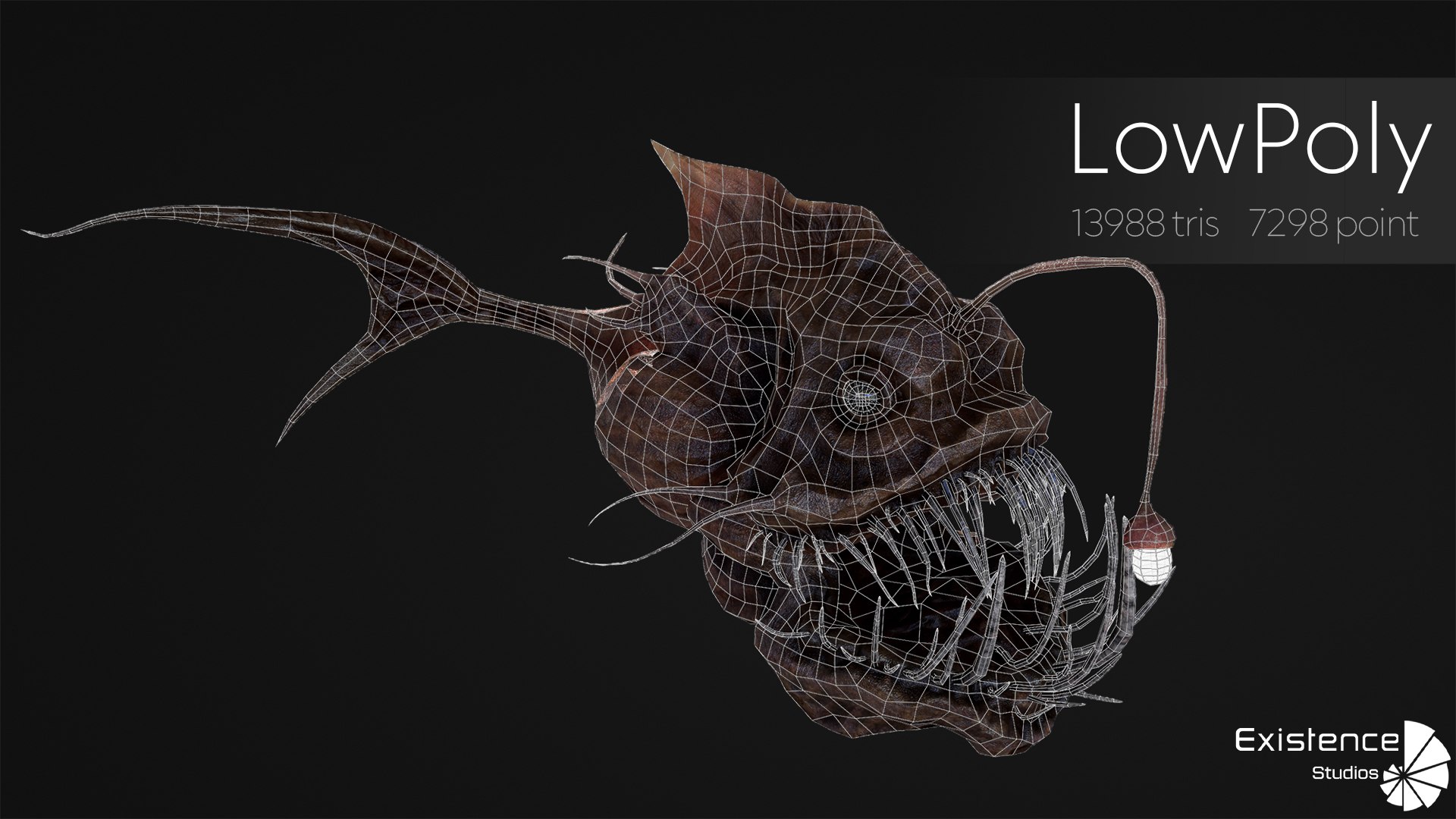 Anglerfish Low Poly 3D Model - TurboSquid 2030635