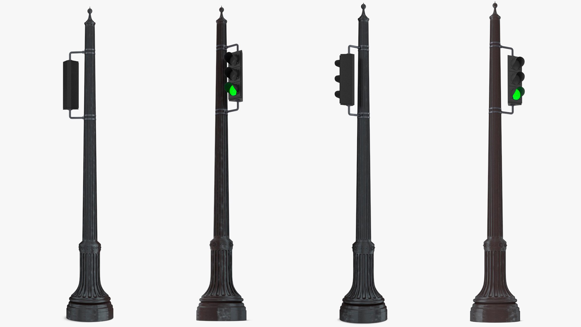 3D Traffic Signal Pole - TurboSquid 2139298