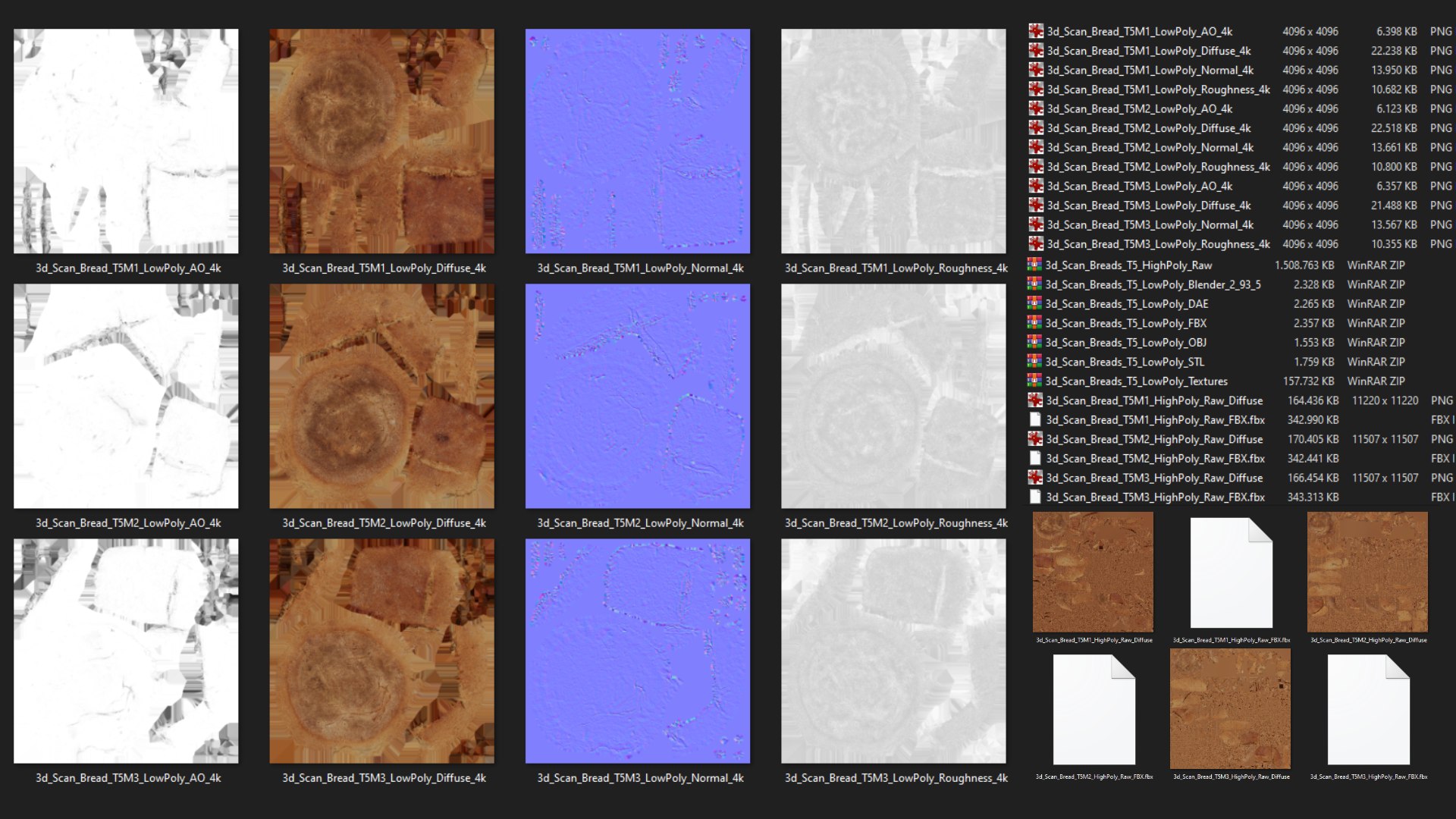 3d Scan Breads T5 3D model - TurboSquid 1816842