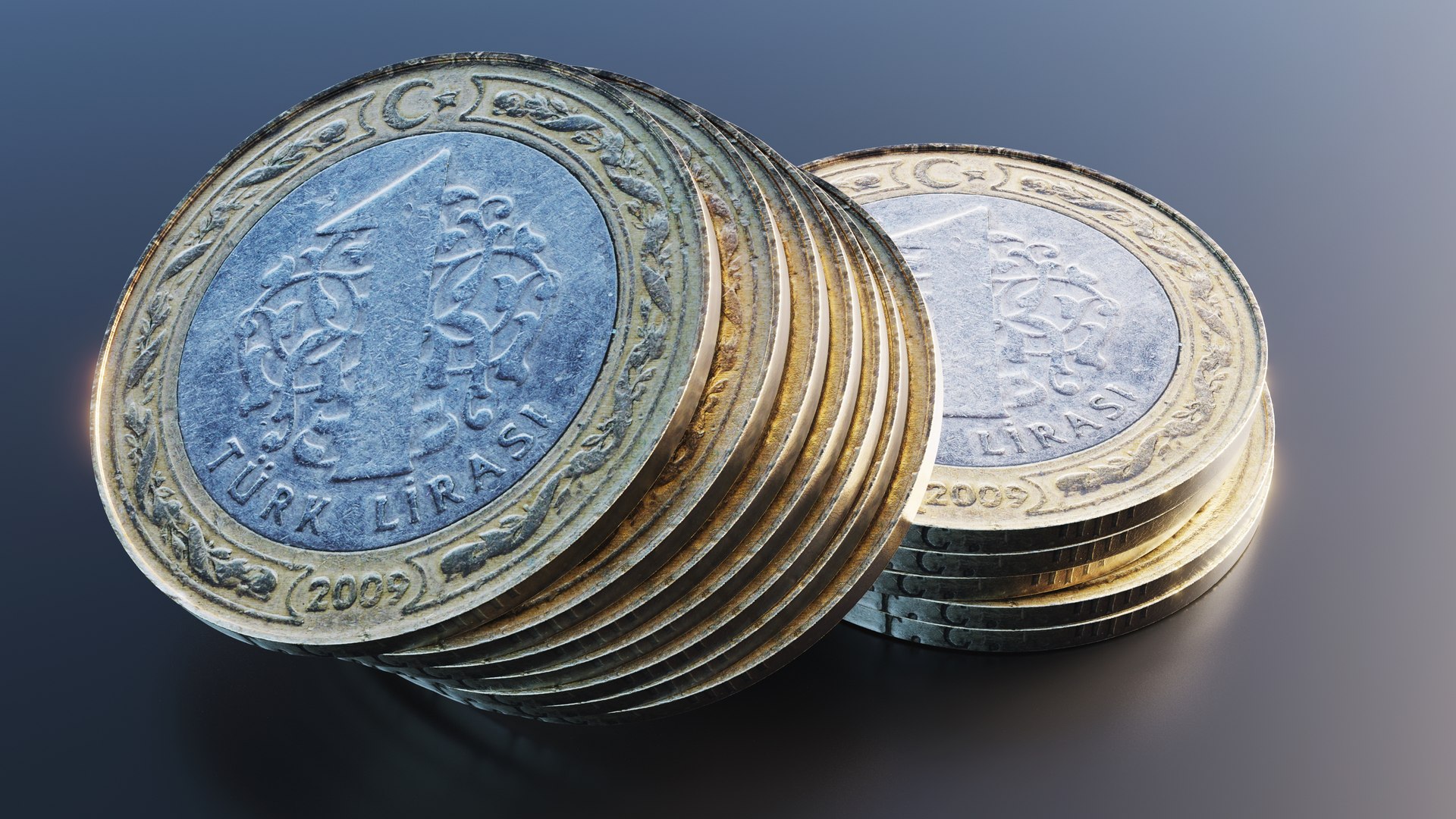 3D Turkish Lira Coin Model - TurboSquid 2293711