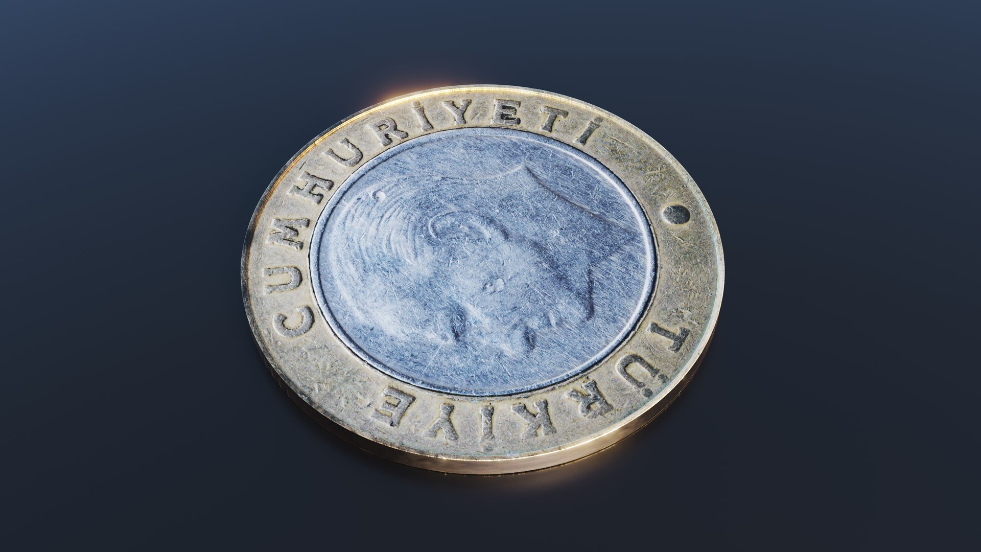 3D Turkish Lira Coin Model - TurboSquid 2293711