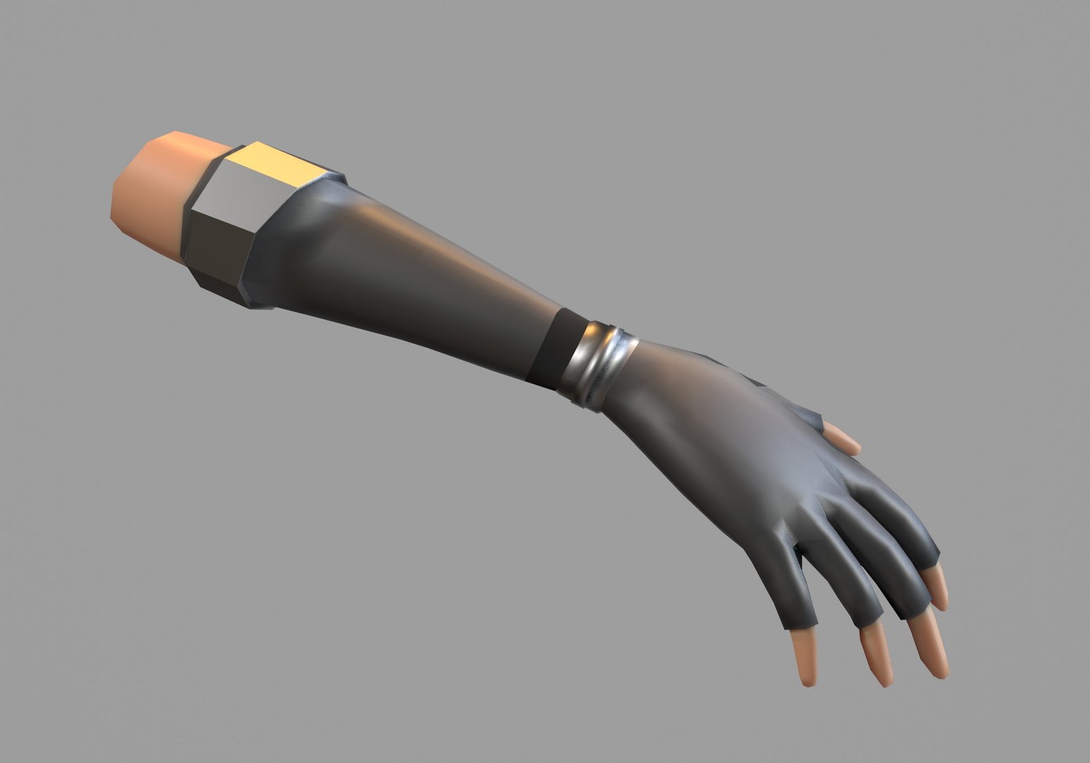 3D Arm With Metal Glove Model - TurboSquid 1887072