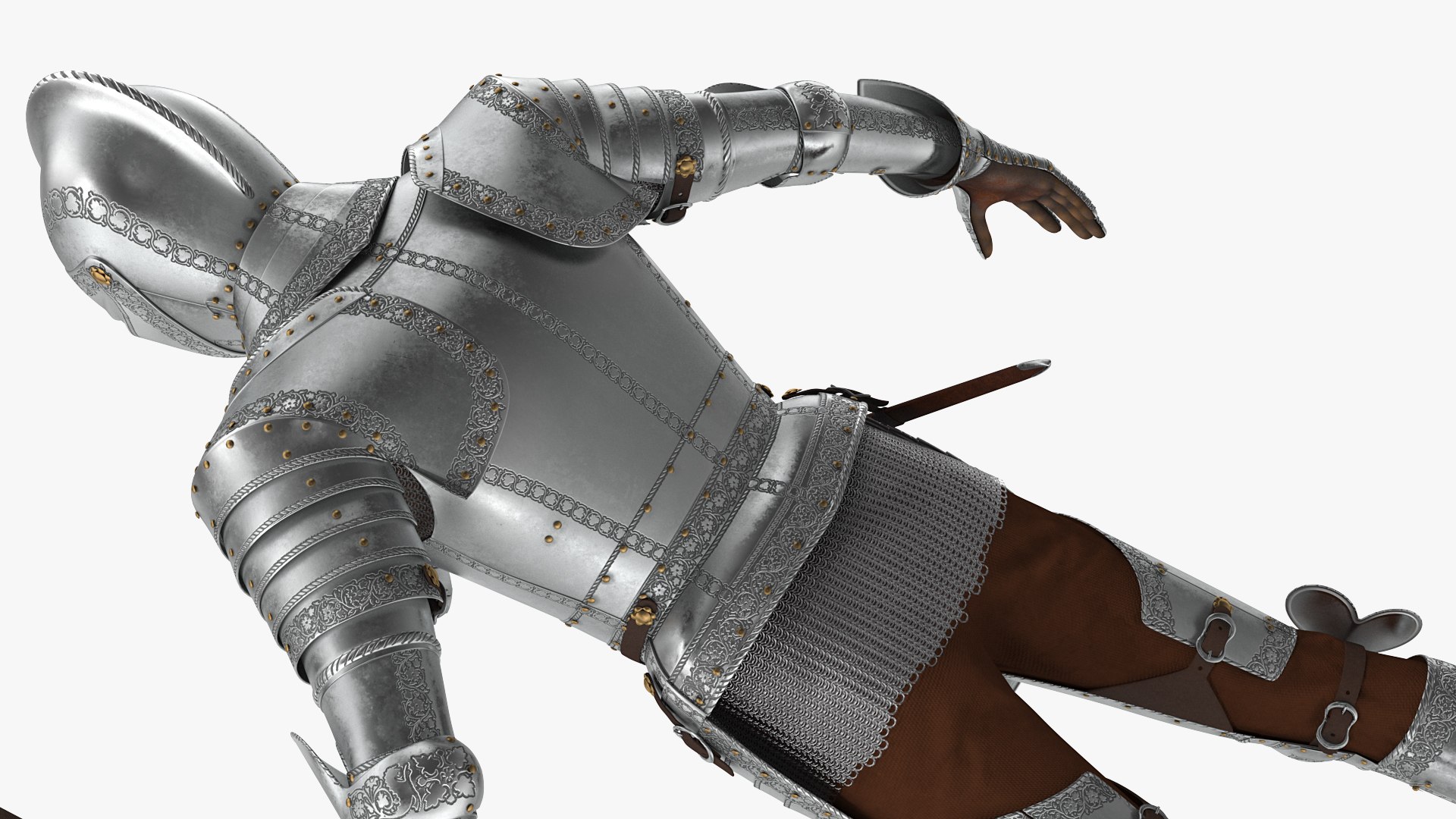 3D polished medieval knight plate armor - TurboSquid 1528514