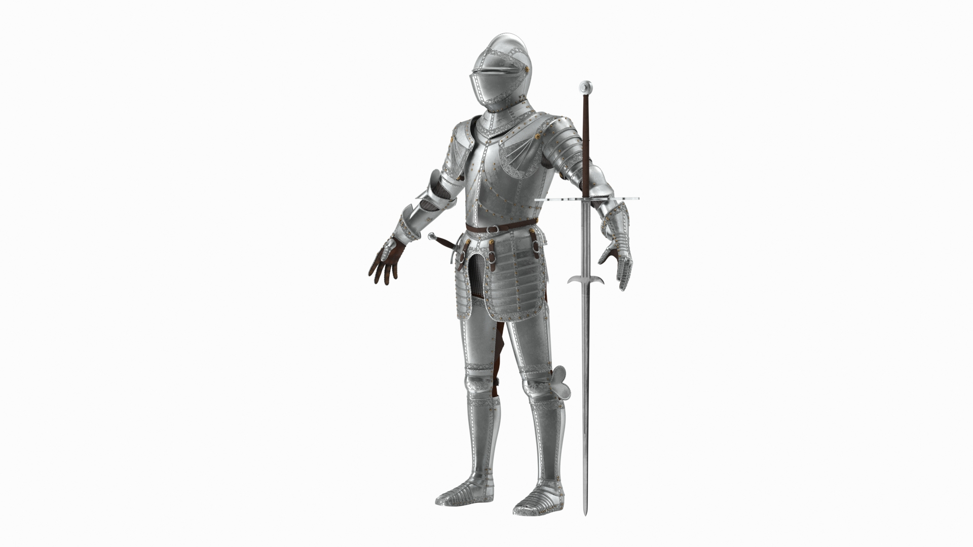 3D Polished Medieval Knight Plate Armor - TurboSquid 1528514