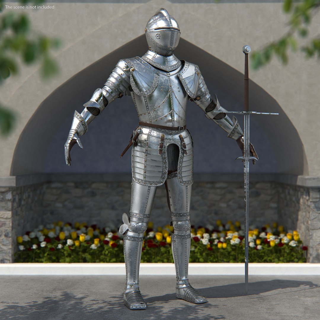 3D Polished Medieval Knight Plate Armor - TurboSquid 1528514