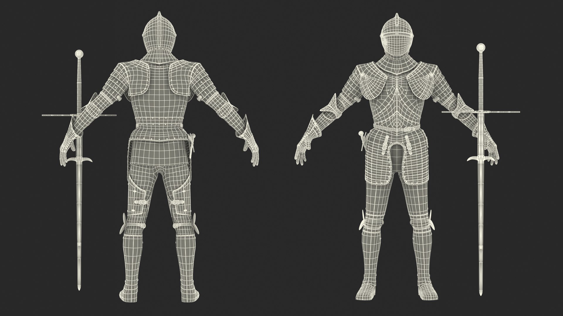3D polished medieval knight plate armor - TurboSquid 1528514