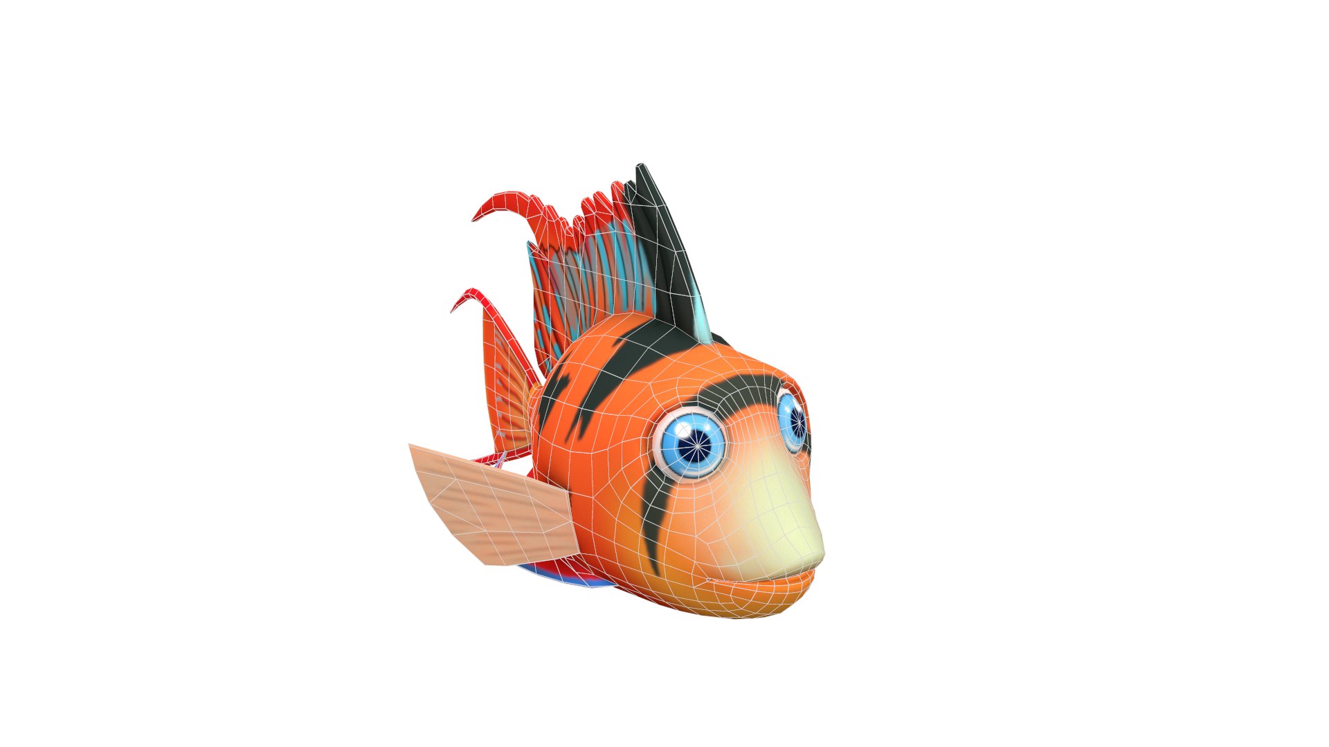 3D Bolivian Butterfly Fish Toon - TurboSquid 1586038