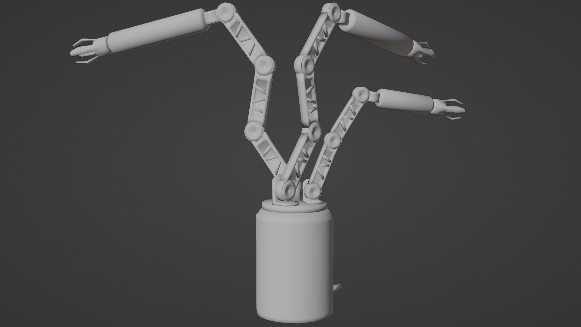 Sci-Fi Robot Hand Construction crane VR AR low-poly 3D model ...