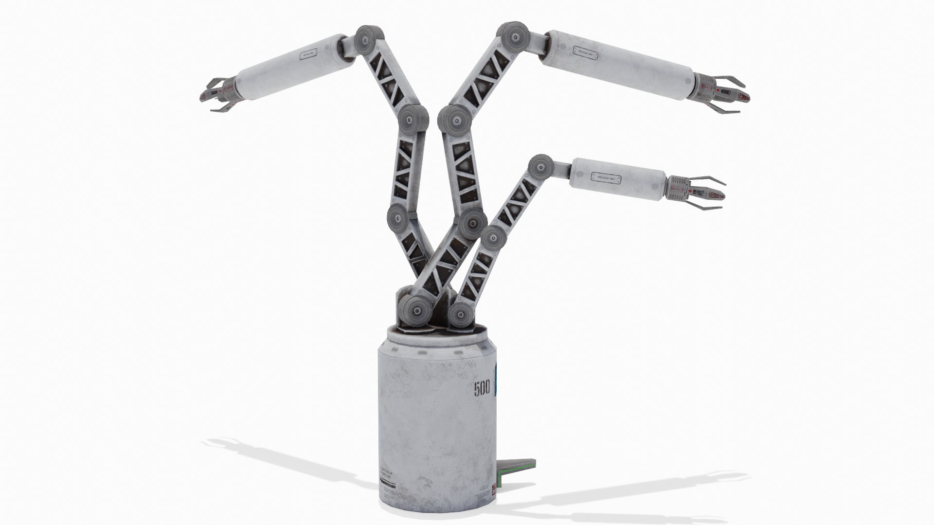 Sci-Fi Robot Hand Construction crane VR AR low-poly 3D model ...