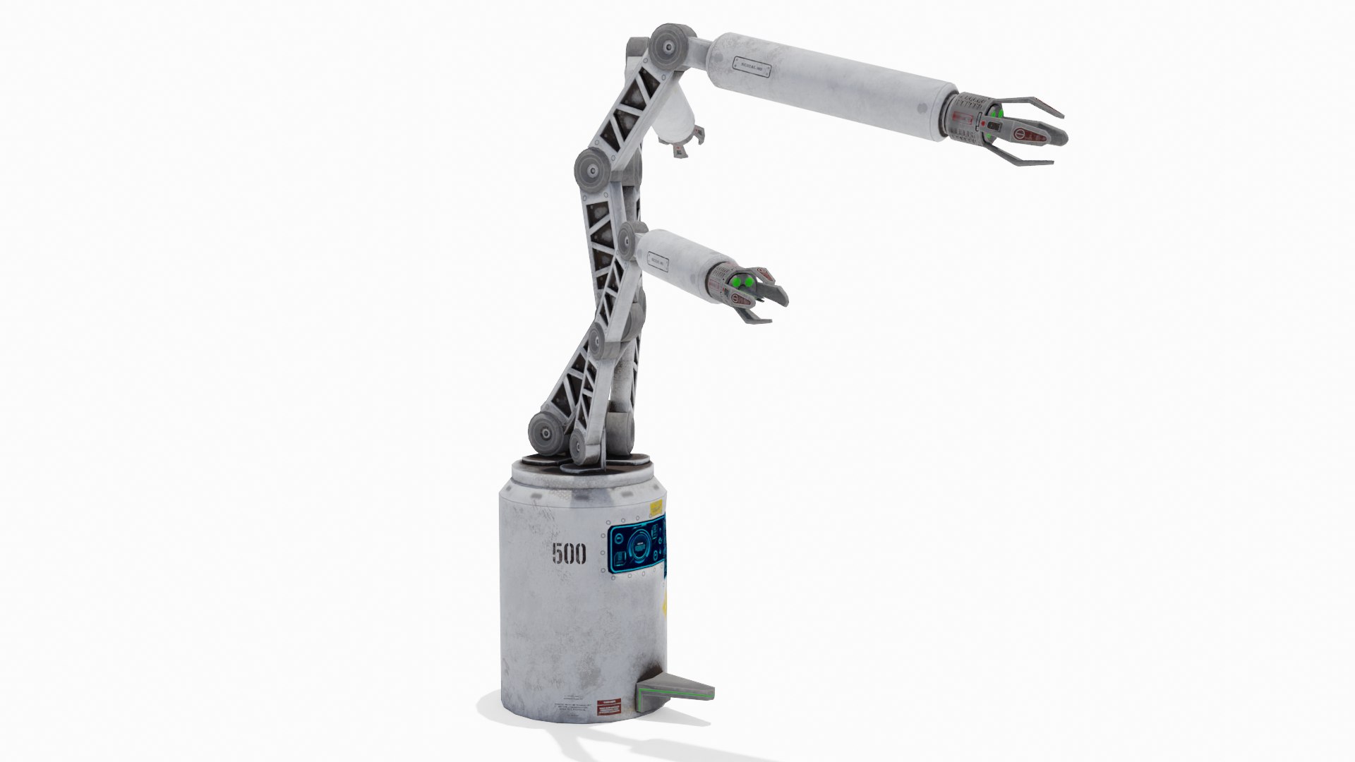 Sci-Fi Robot Hand Construction crane VR AR low-poly 3D model ...