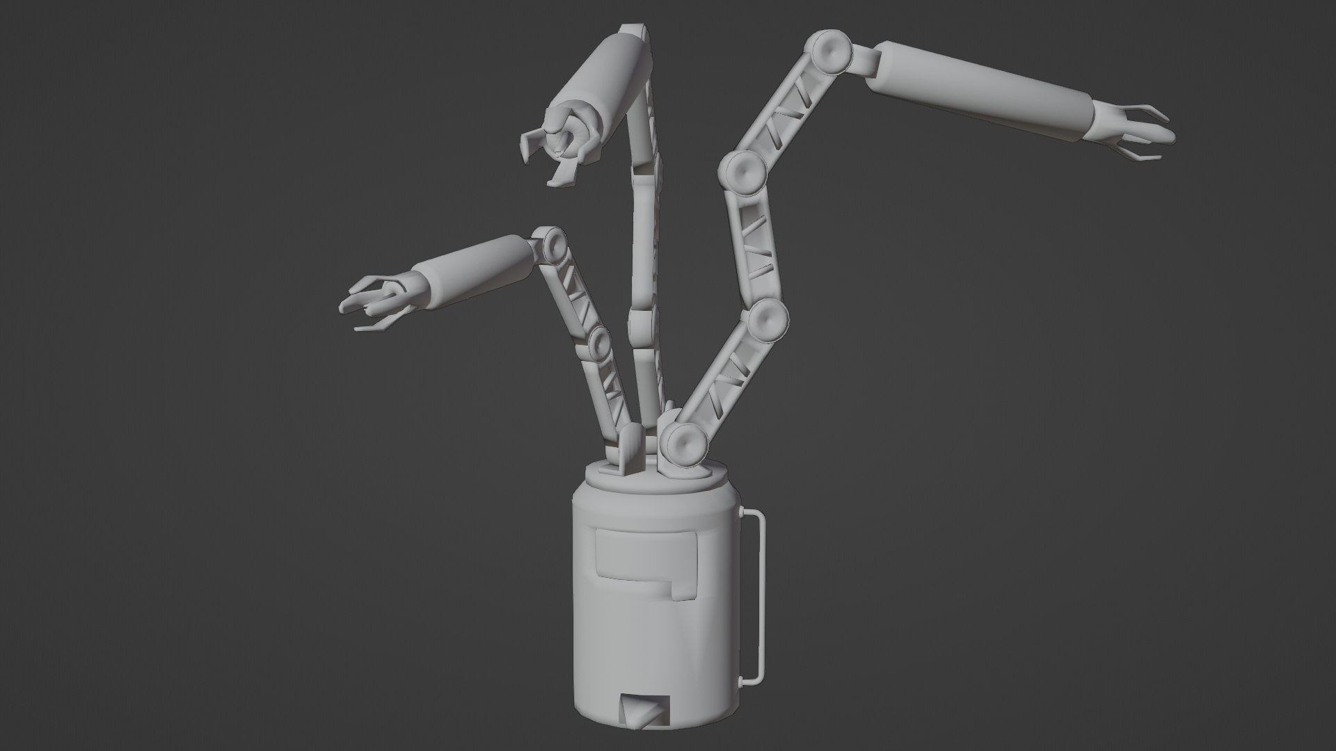 Sci-Fi Robot Hand Construction crane VR AR low-poly 3d model 3D model ...