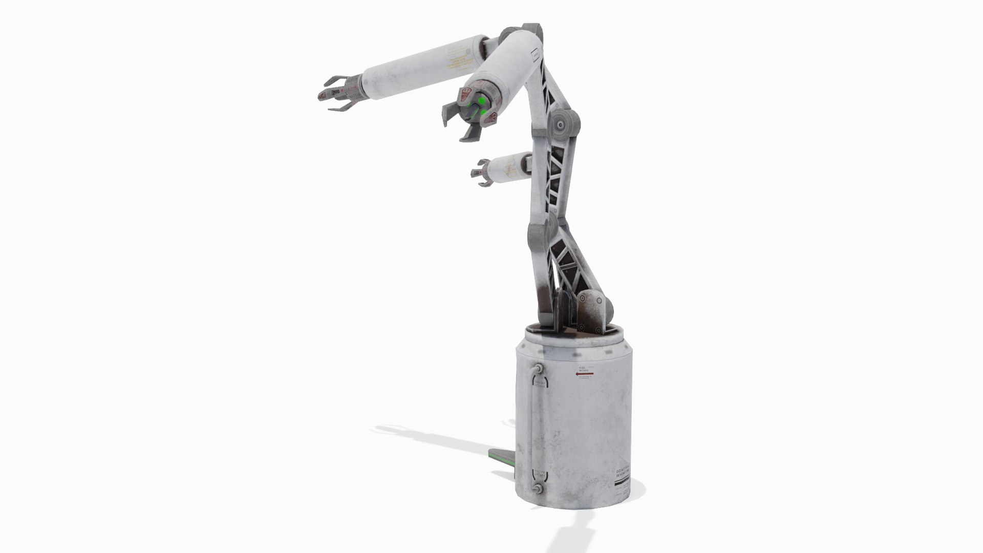 Sci-Fi Robot Hand Construction crane VR AR low-poly 3D model ...