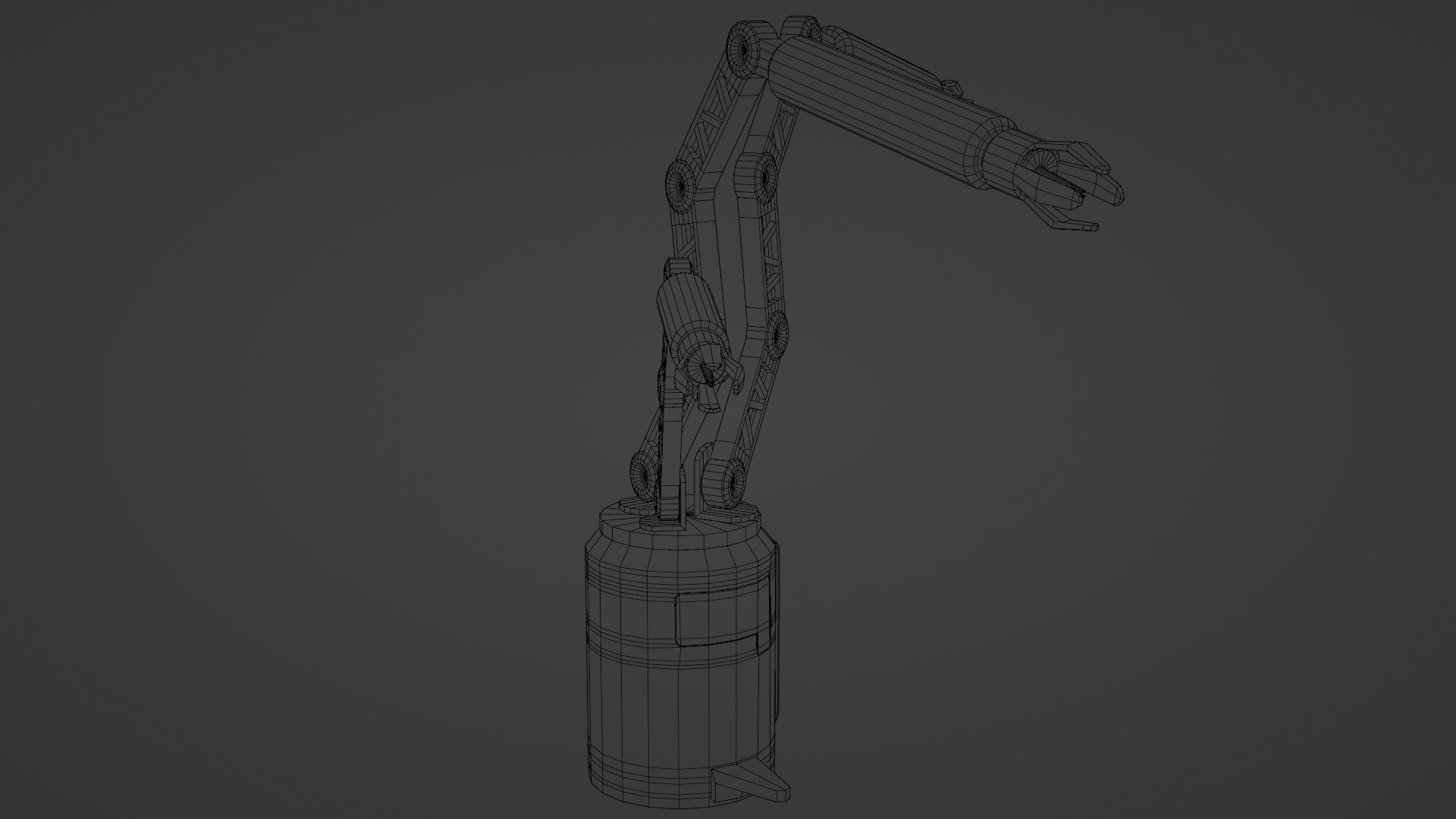 Sci-Fi Robot Hand Construction crane VR AR low-poly 3D model ...