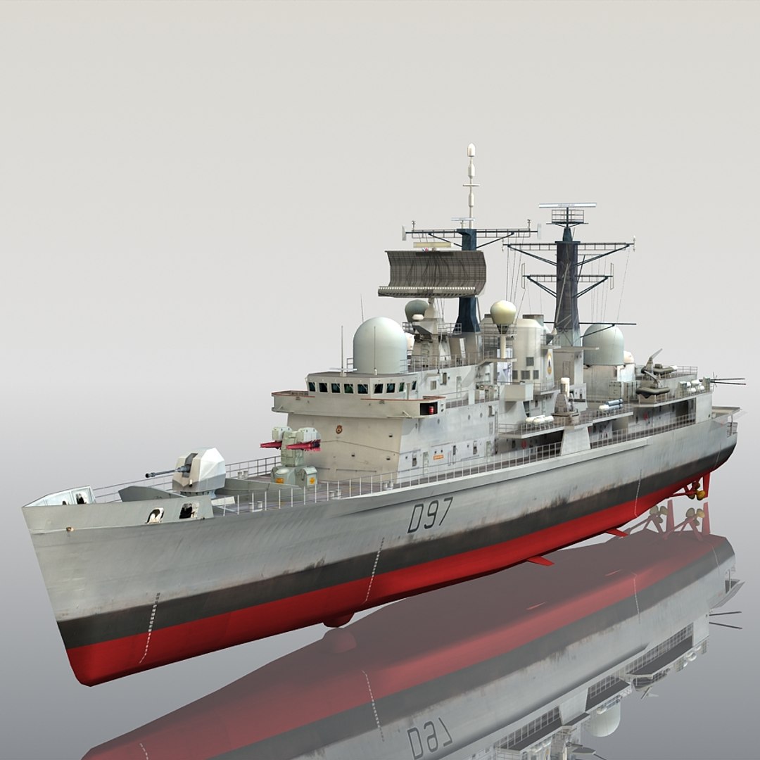Hms Edinburgh D97 Type 3d Model
