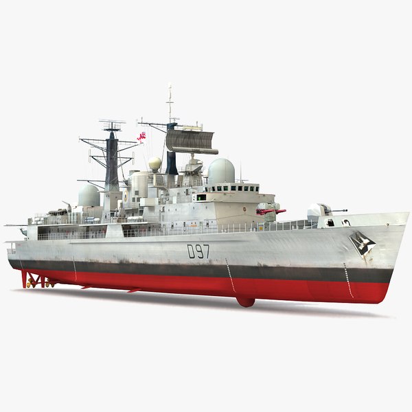 hms edinburgh d97 type 3d model