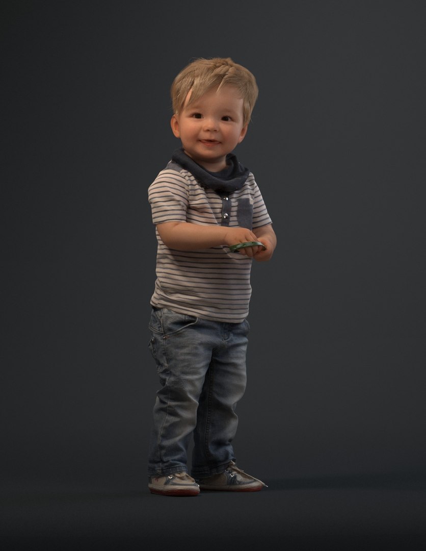 Cute Boy 3d Model