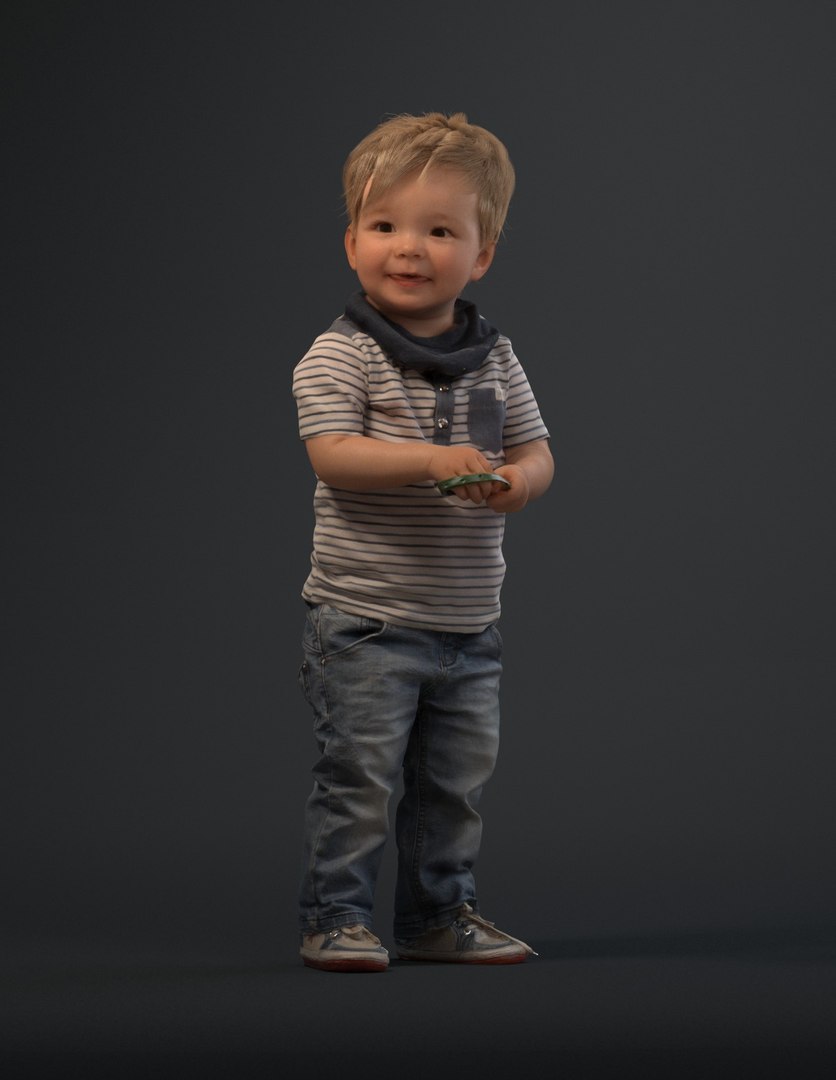 Cute Boy 3d Model