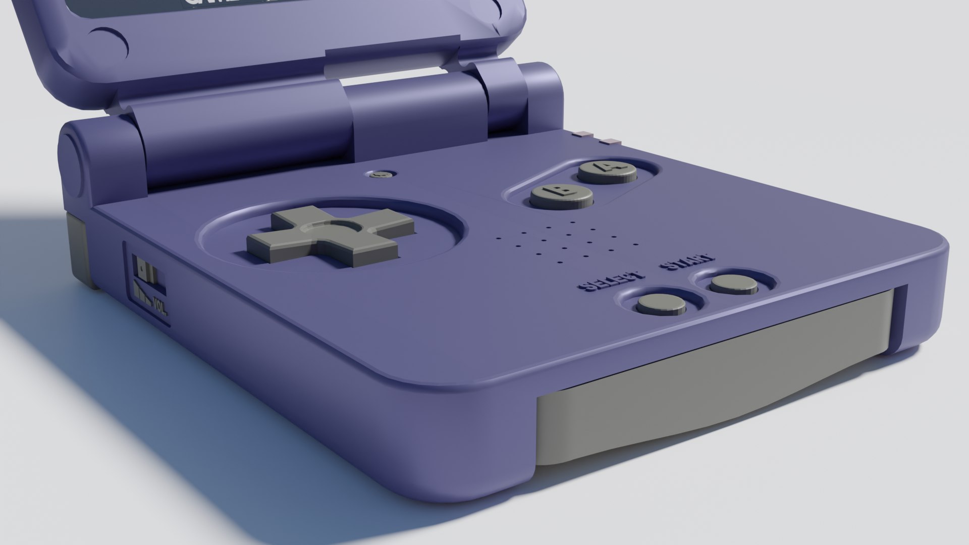 Blue Nintendo Game Boy Advance SP 3D Model - TurboSquid 2017488