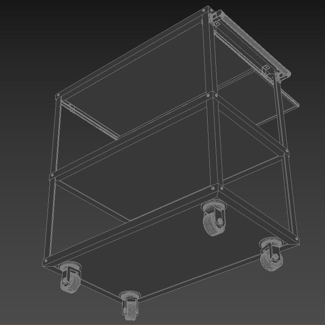 Workshop Service Trolley Open Shelving 3D model - TurboSquid 1791182