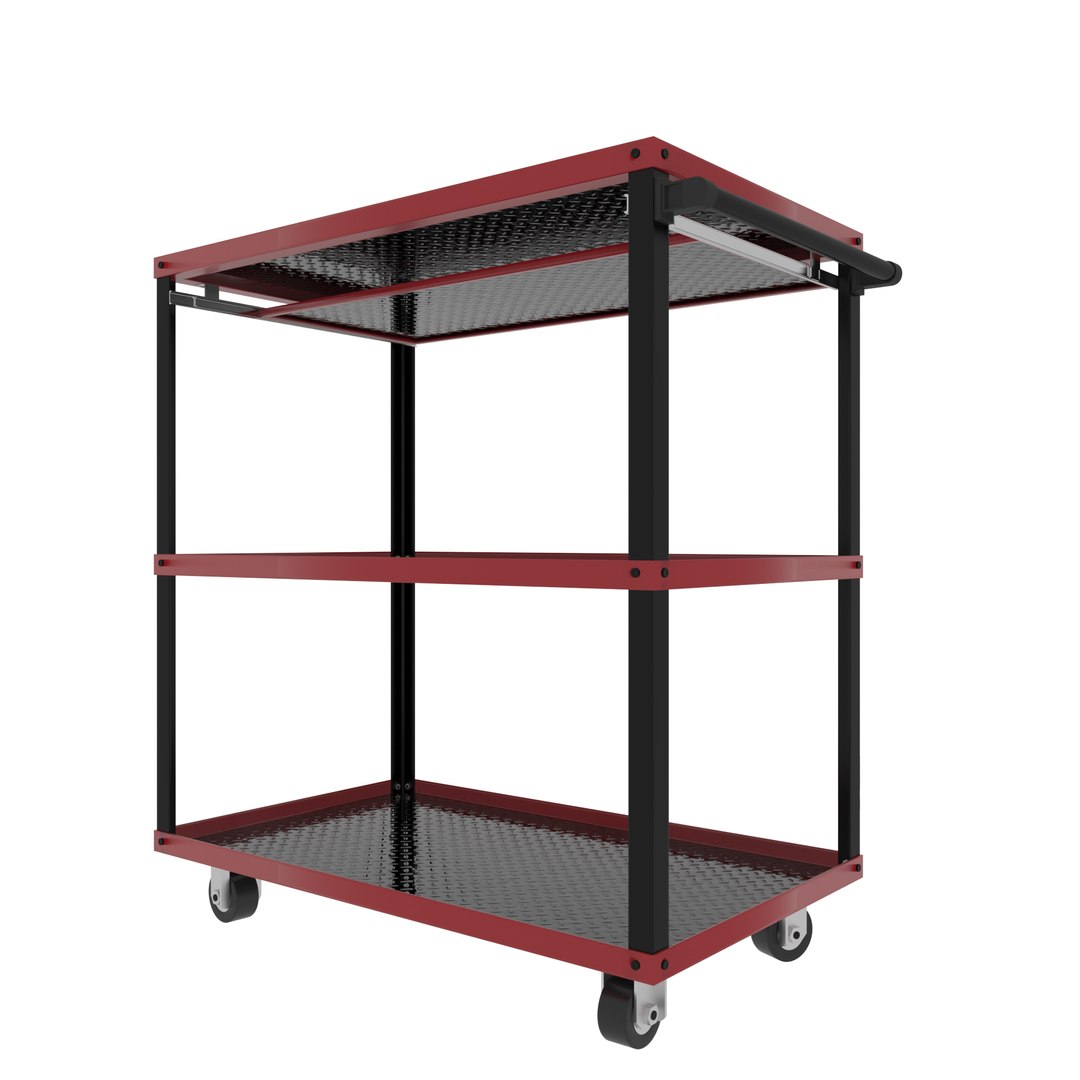 Workshop Service Trolley Open Shelving 3D model - TurboSquid 1791182
