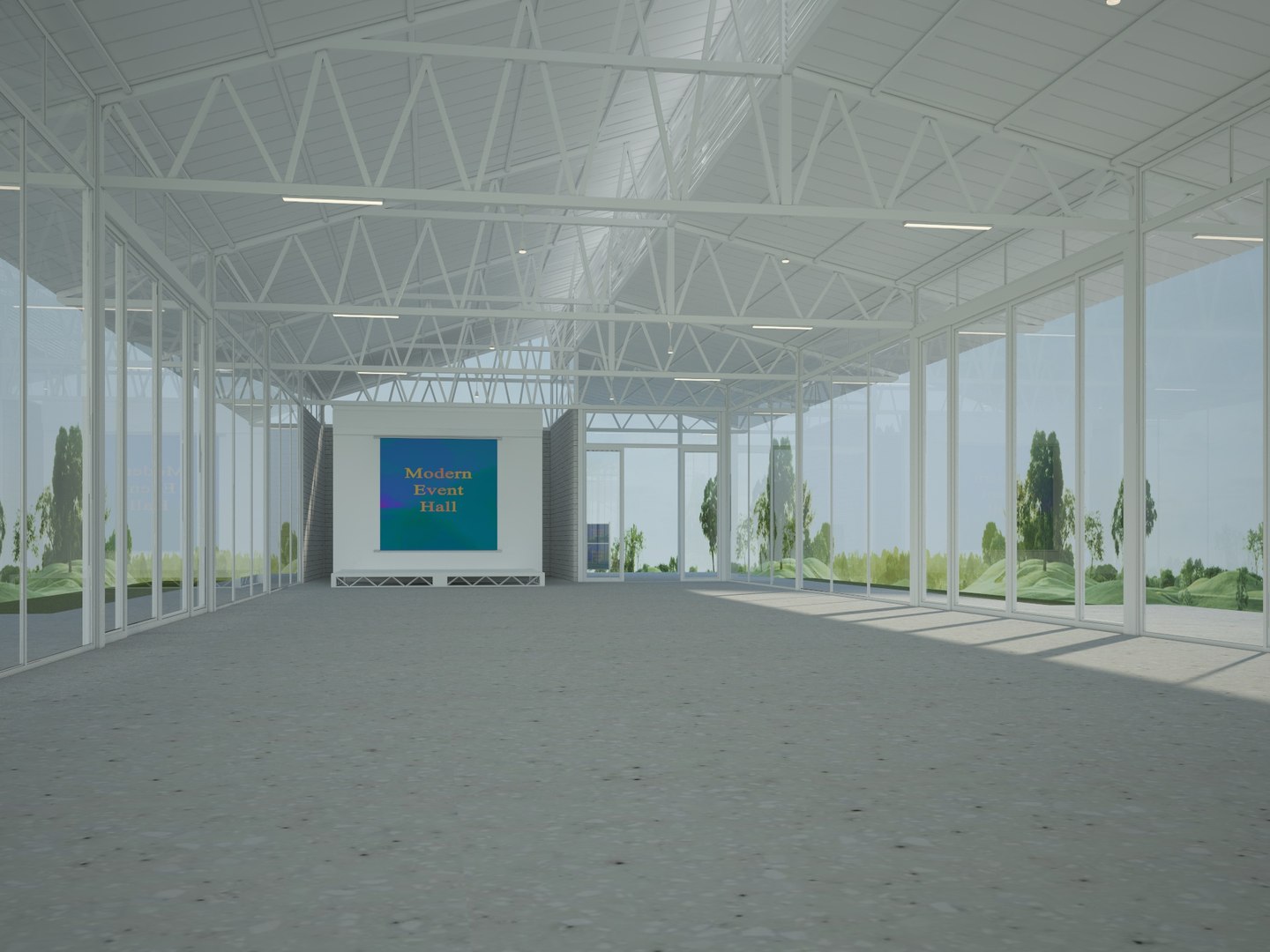 3D Modern Event Hall - TurboSquid 2176348