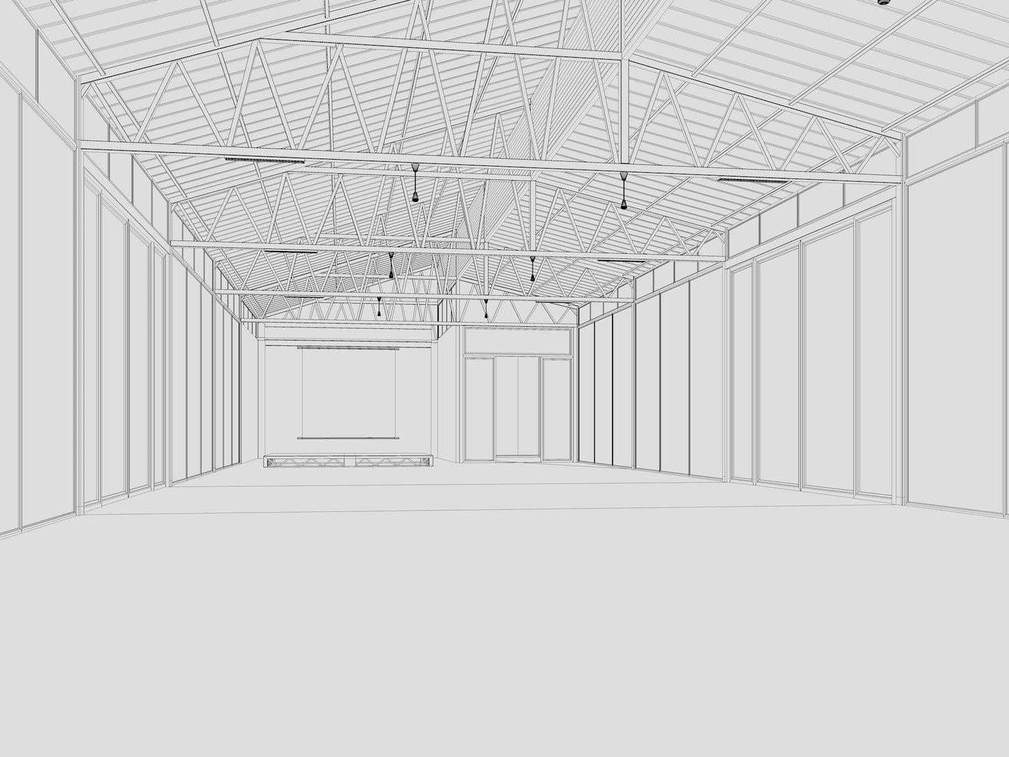 3D Modern Event Hall - TurboSquid 2176348